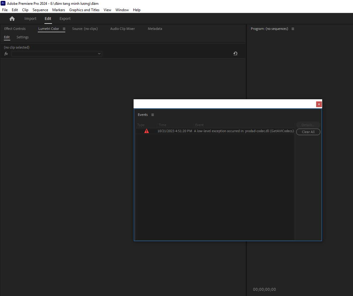 prodad-codec.dll (GetAVICodecs) - Adobe Product Community - 14175678
