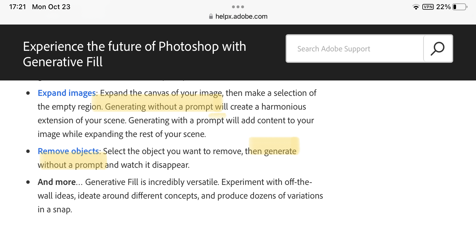 the generative fill is broken? - Adobe Product Community - 14180119