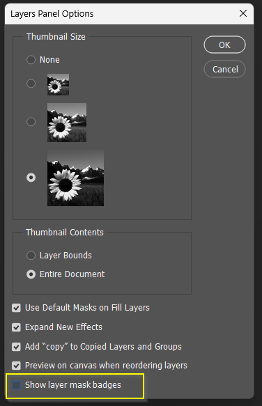 Layer mask thumbnail looks different - Adobe Product Community - 14138633