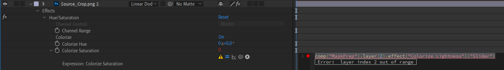 Solved: Error in expression - Adobe Product Community - 14200111