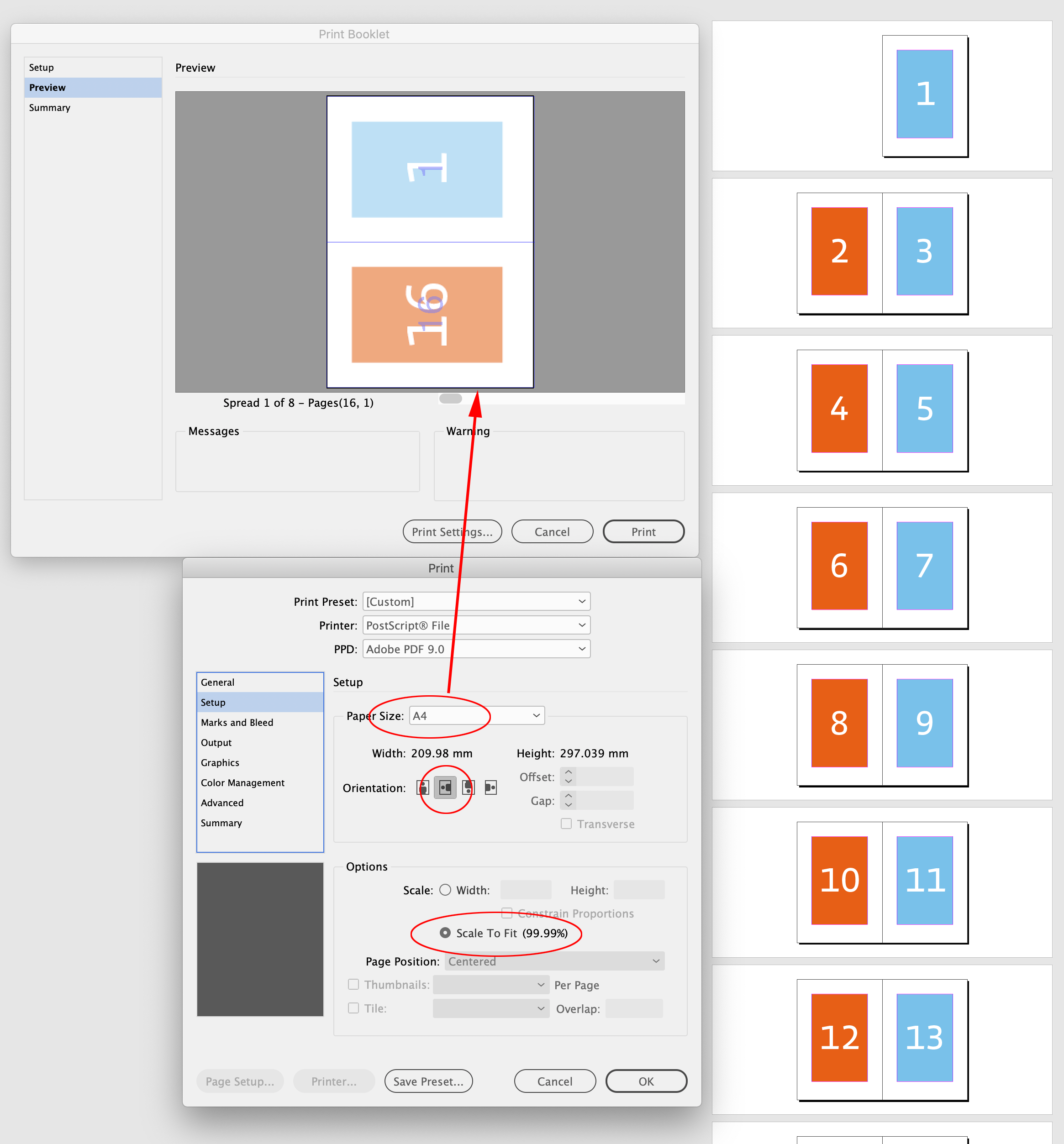 Page Options are greyed out for printing booklet s... - Adobe Product ...