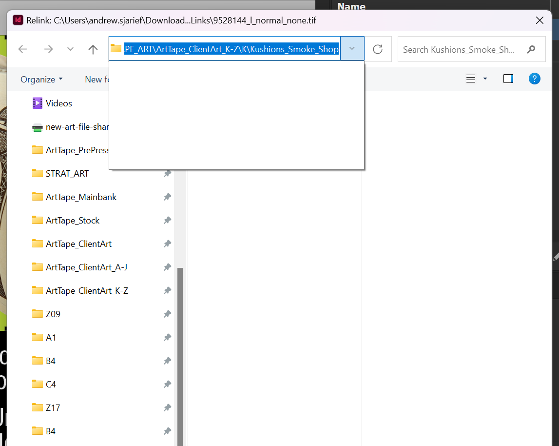 Indesign/Photoshop Previous Location HIstory - Adobe Community - 14202481