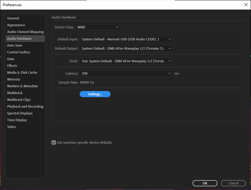 Distortion and dropouts when capturing audio from ... - Adobe Community - 14205370