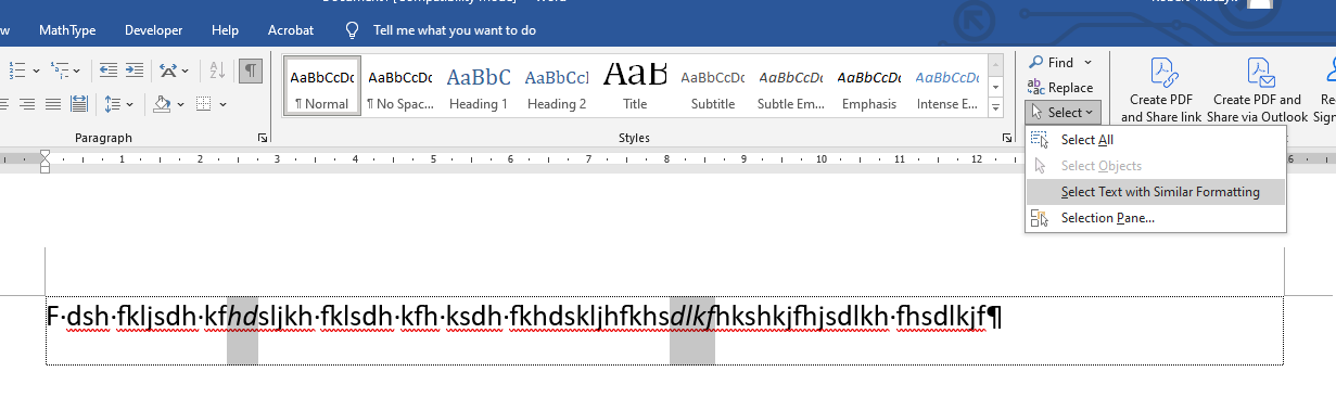 Solved: Find/Replace italics in word? - Adobe Community - 14216690