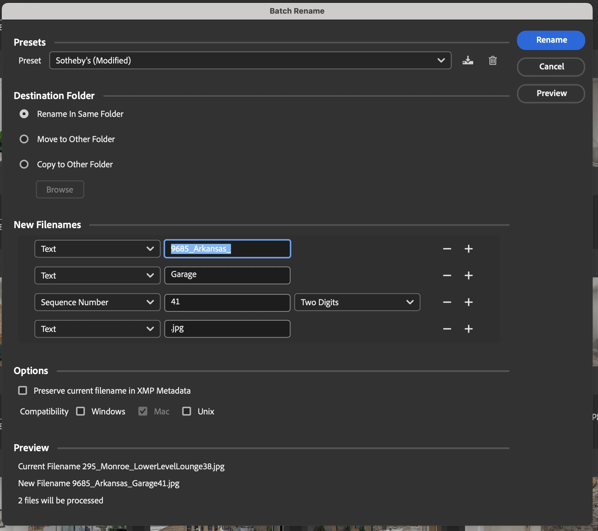 New Bridge opens the rename screen much worse. Wor... - Adobe Product Community - 14224358
