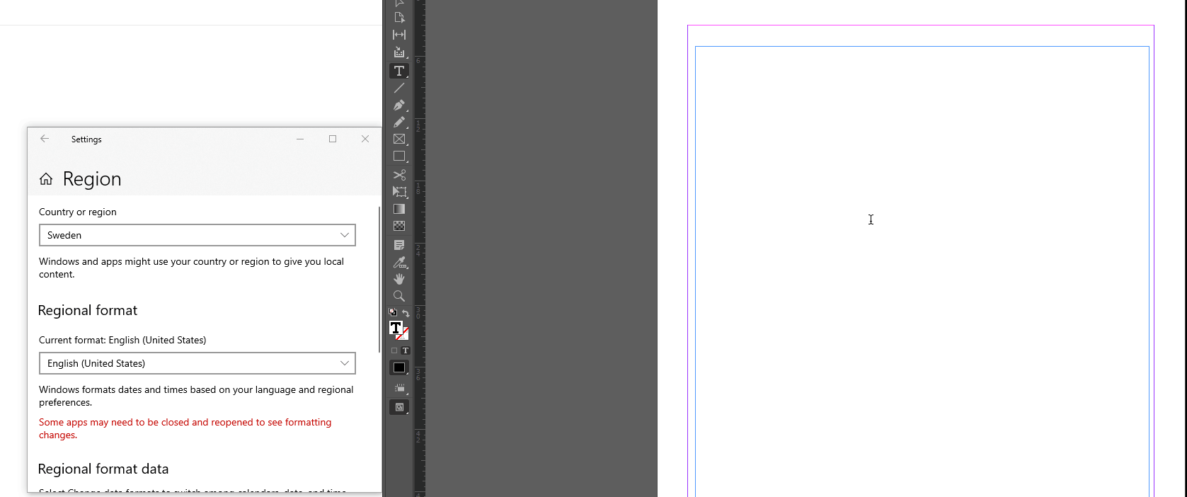 InDesign placement of excel files uses system defi... - Adobe Product ...