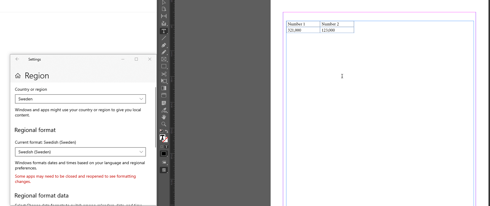 InDesign placement of excel files uses system defi... - Adobe Product ...