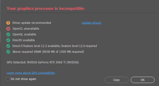 OpenCL - Adobe Product Community - 14238559