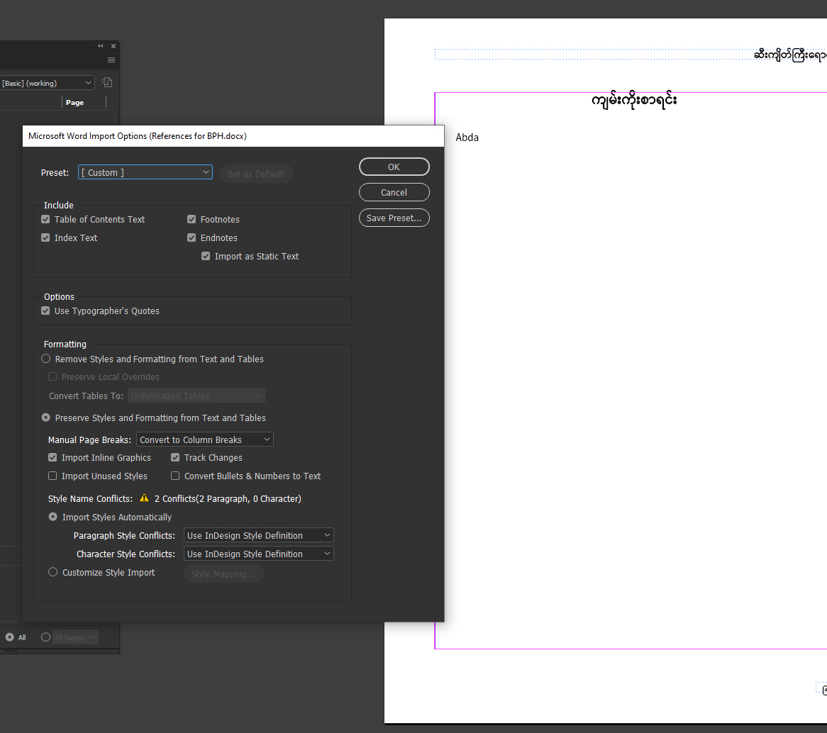 Indesin Import Word Problem with Paragraphs - Adobe Community - 14240289