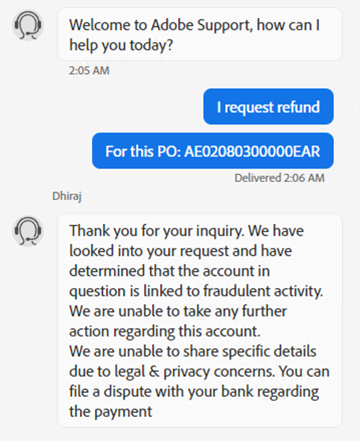 Adobe Scam - Adobe Community - 14242277