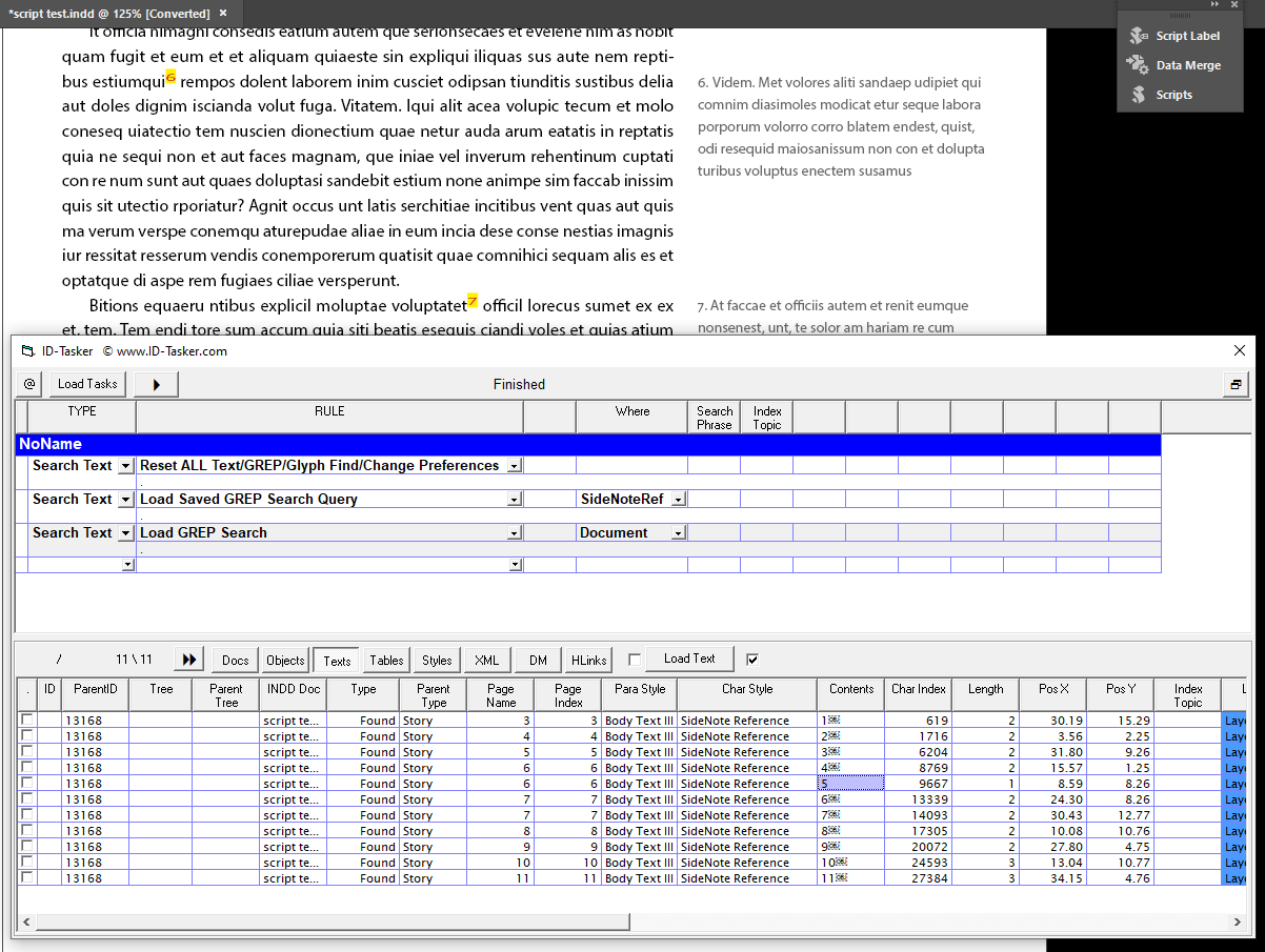 Script for chapter margin note number collating - Adobe Product ...