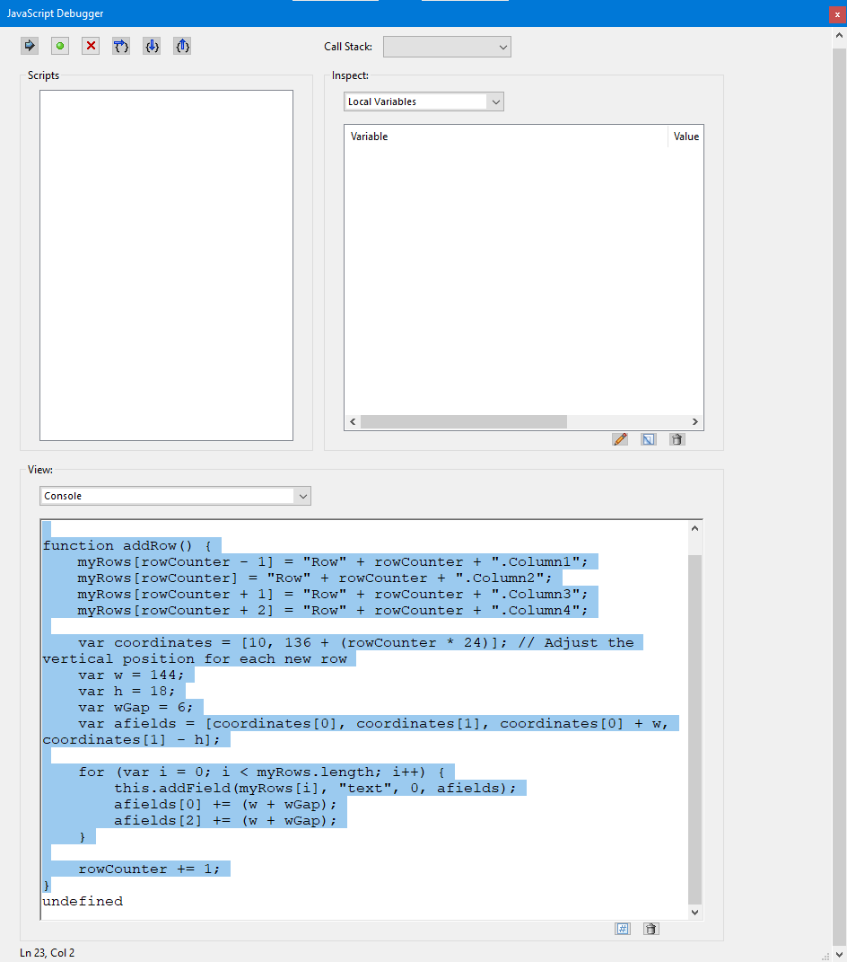 Have a button in adobe [Acrobat] that adds a row o... - Adobe Product ...