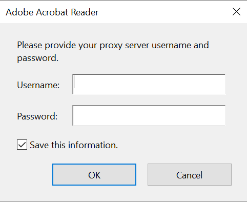 Adobe Acrobat Reader DC - Disable Proxy pop-up - Adobe Product ...