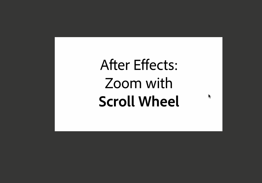 Zoom with Scroll Wheel and Zoom with Trackpad work... - Adobe Product ...