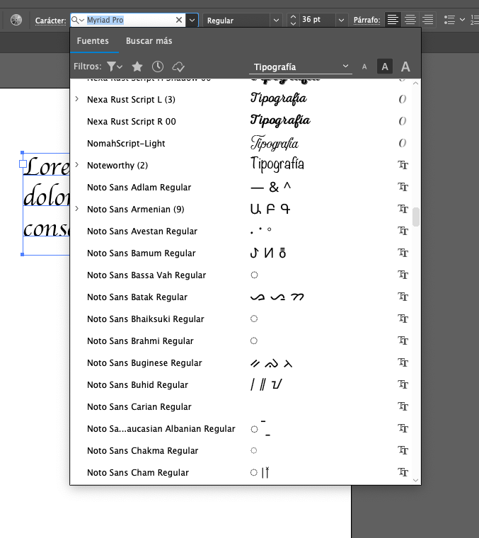 Error de visualización de las tipografías - Adobe Community - 14256161