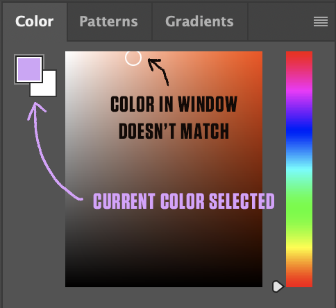Color shown in color window doesn't match color se... - Adobe Community ...