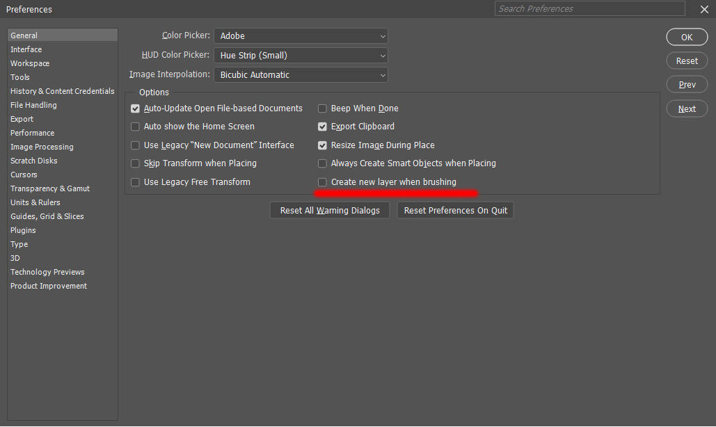 How to disable PS 2024 creates new layers on top o... - Adobe Product ...