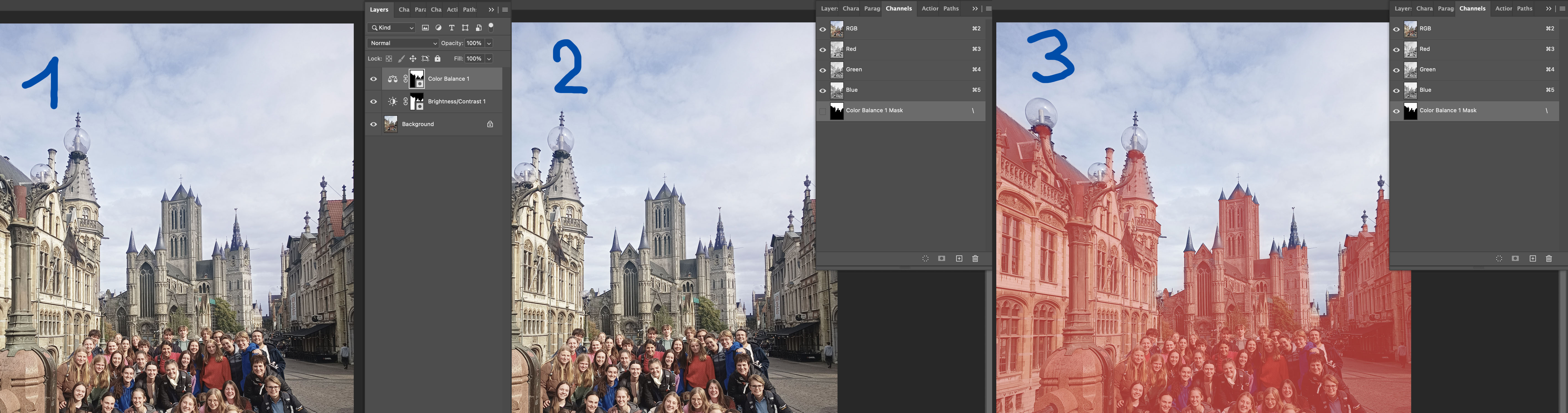 Solved: red transparant mask layer in photoshop - Adobe Product ...