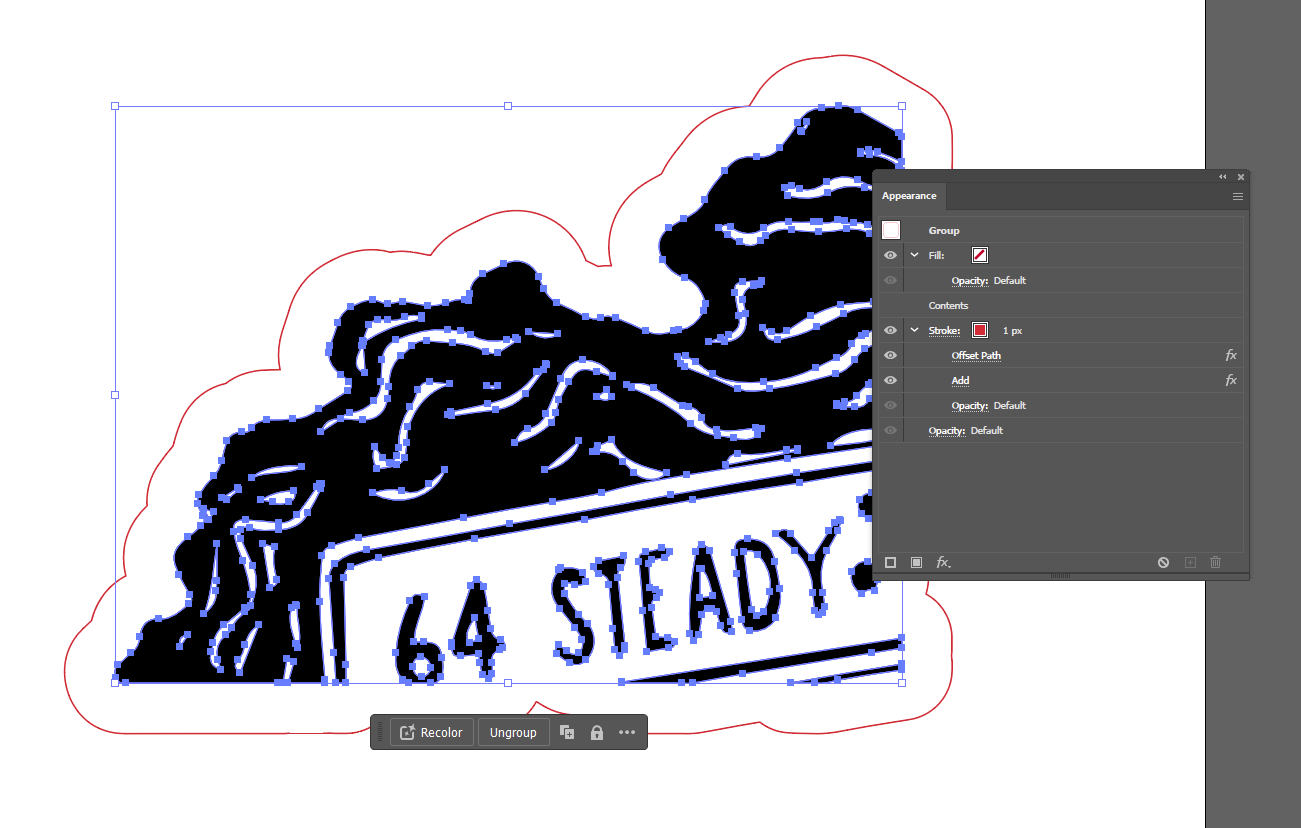 Convert "Image Traced" Art to Path for "Text on a ... - Adobe Community ...