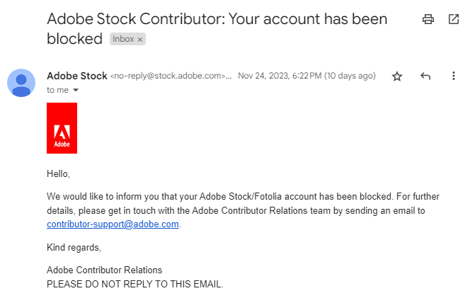 Solved: Account blocked, 800$+ gone? - Adobe Product Community - 14276085