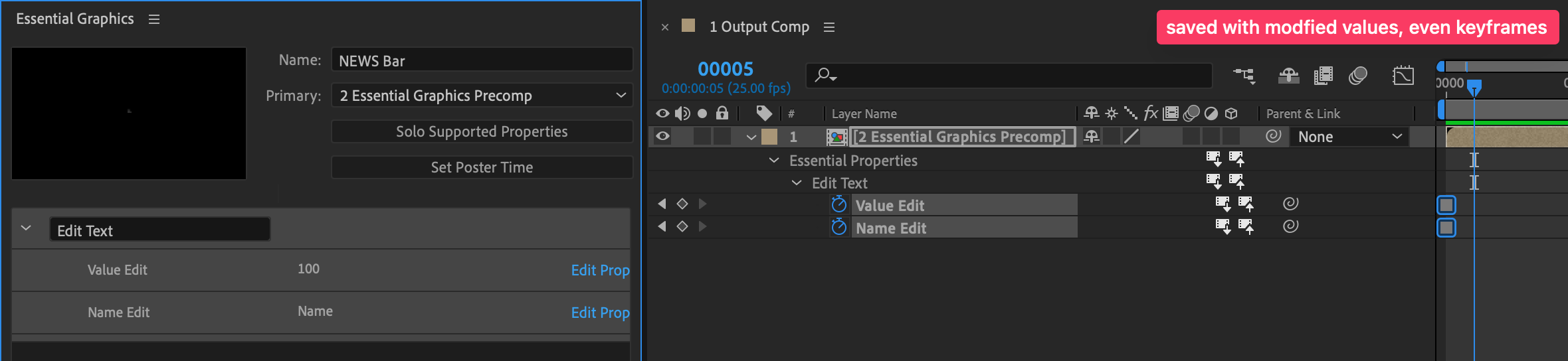 Using a group in the Essential Graphics Panel will... - Adobe Product ...