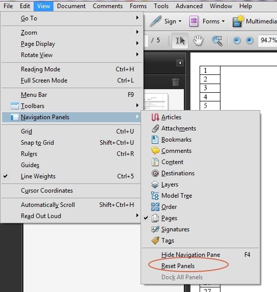 Page Thumbnails left side panel - Adobe Product Community - 9401322
