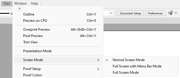 Screen Mode Keyboard Shortcut? - Adobe Community - 14295762