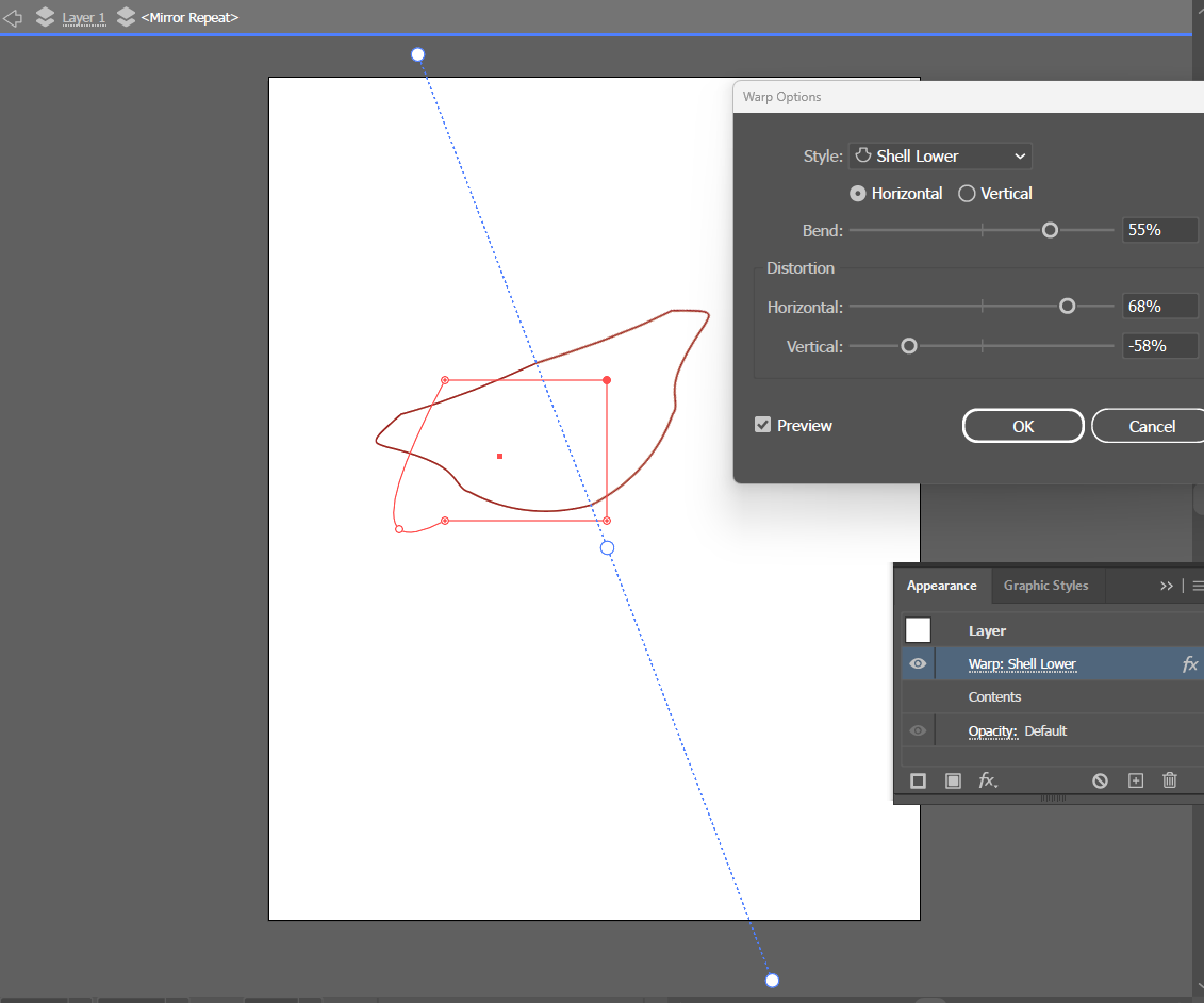 Mirror changes - Adobe Community - 14296490