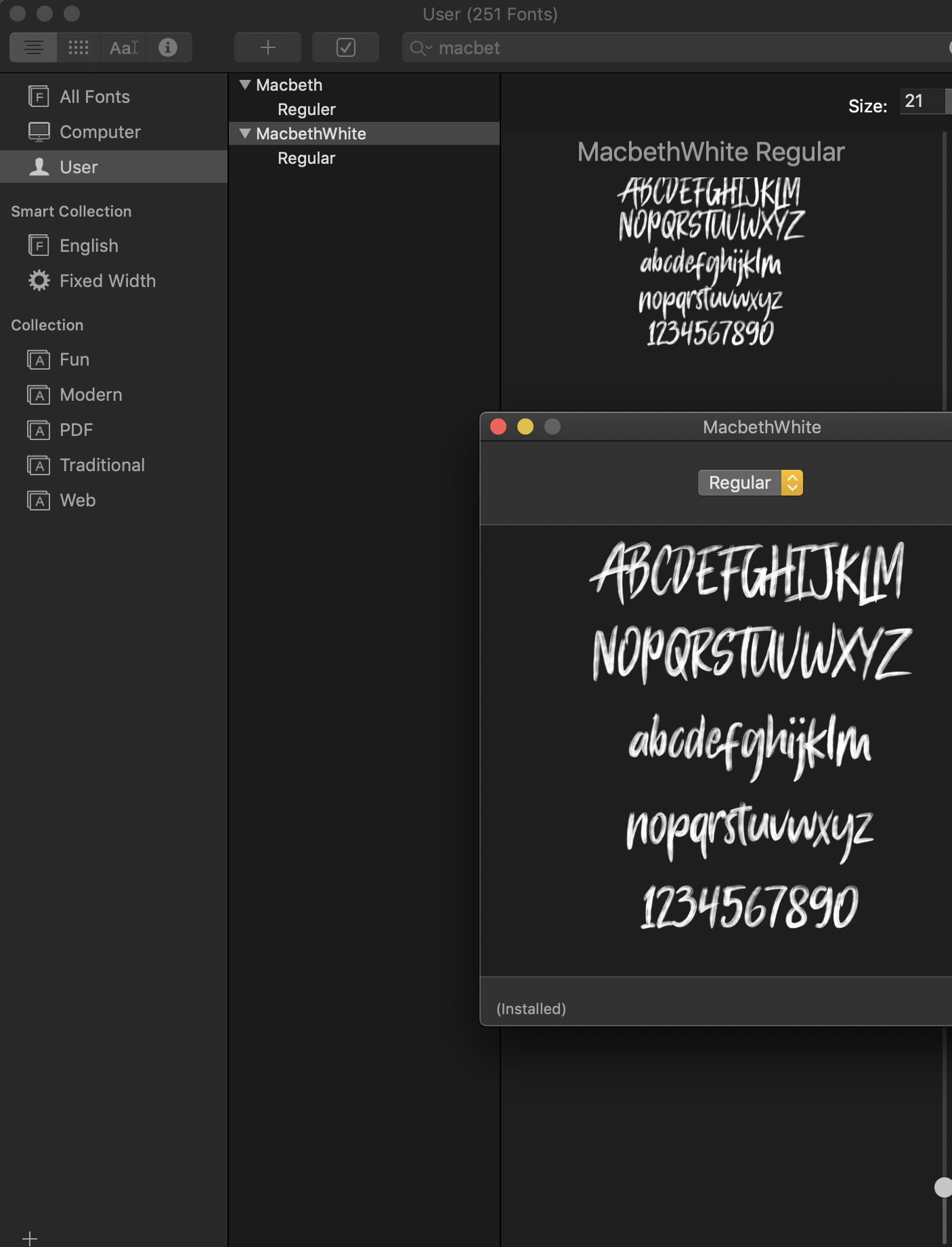 "Macbeth" Font not working After Effects. - Adobe Community - 10957962