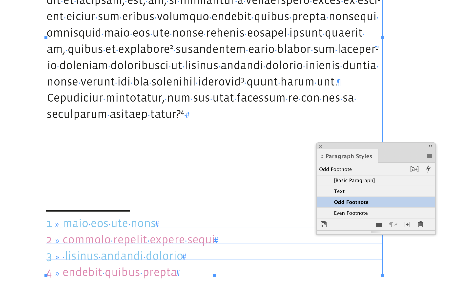 Solved: Re: How to make a change to every seconed footnote... - Adobe ...
