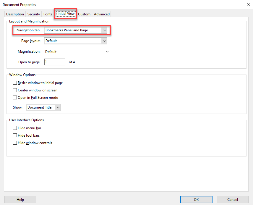 PDF Services: How to set the "Navigation tab" prop... - Adobe Product ...
