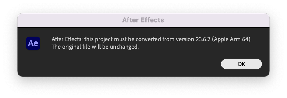 Solved: Unable to open 2023 AE file in AE 2024 (Error 33::... - Adobe ...