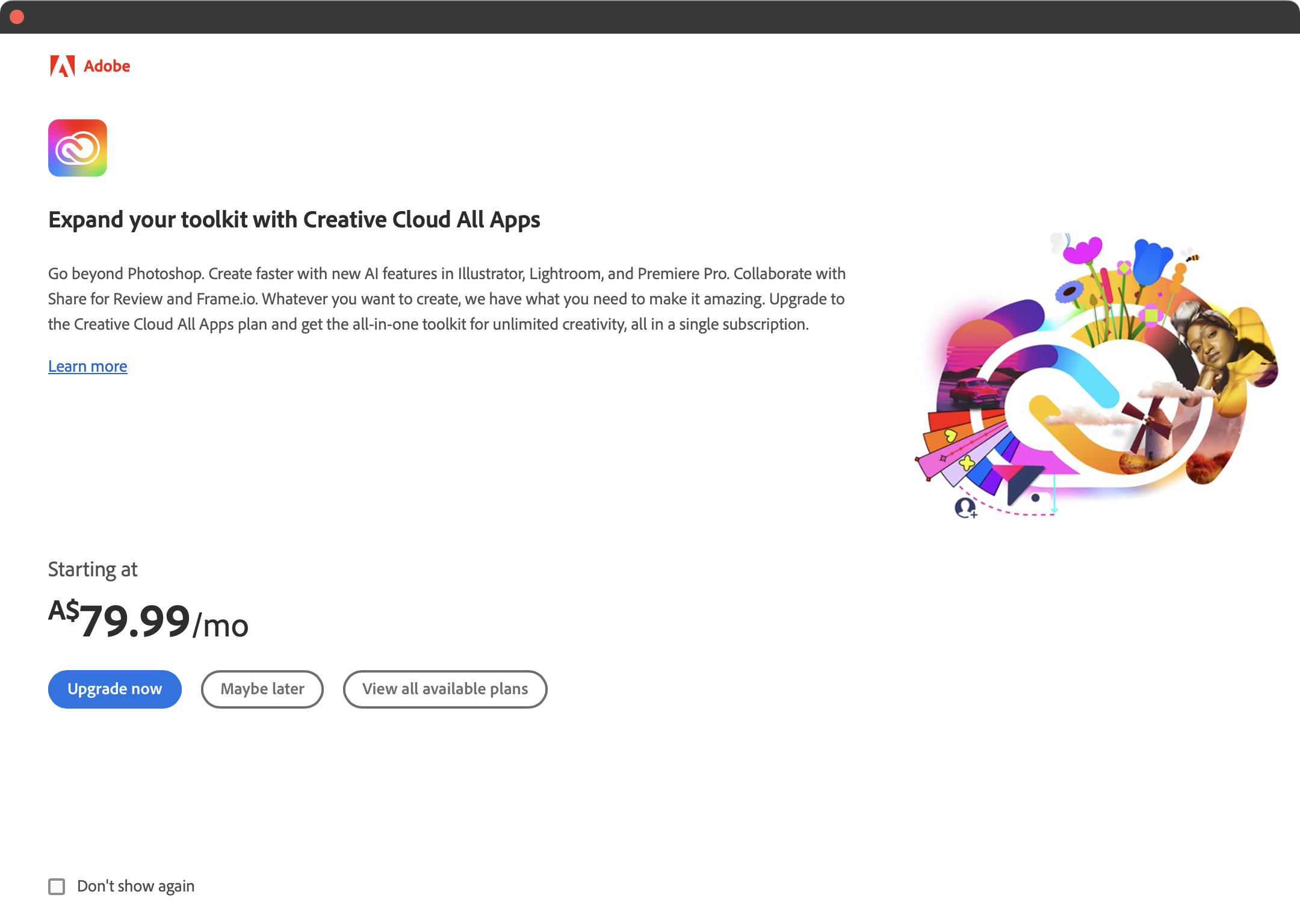 Solved: Adobe Pop-up - Adobe Community - 14320904
