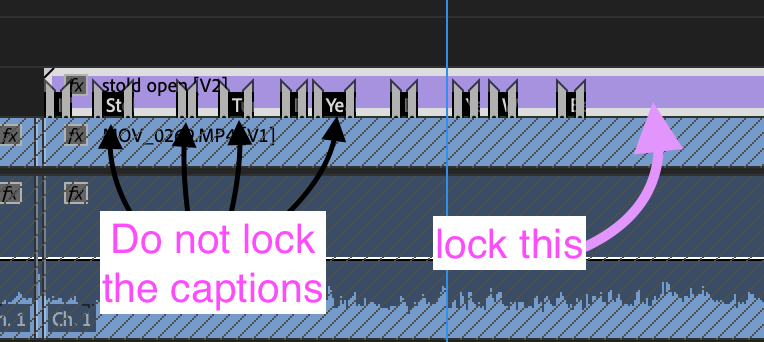 How To Lock Captions Lavender Bar but Not Individu... - Adobe Product ...
