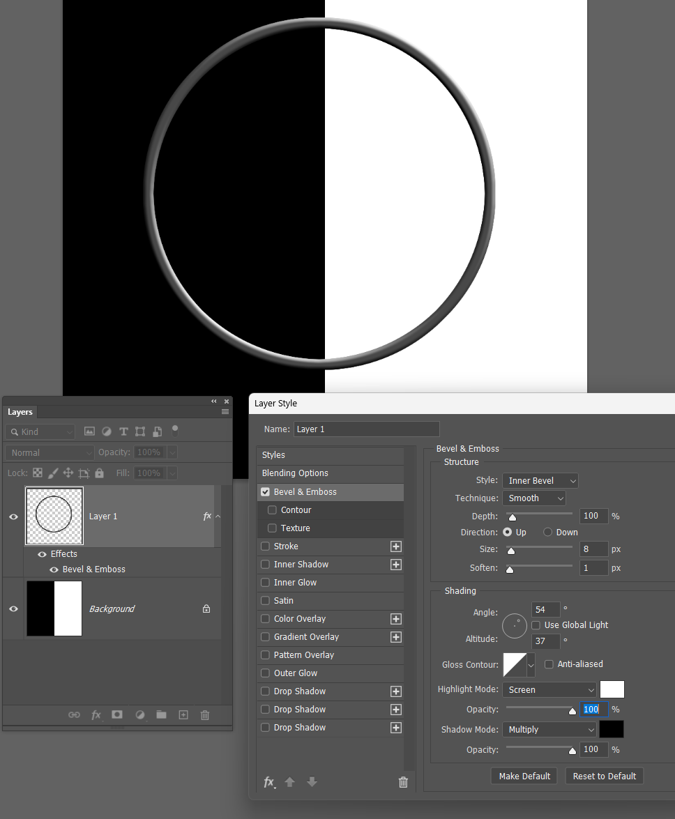 Solved: [Inner] bevel and emboss isn't working for me - Adobe Product ...