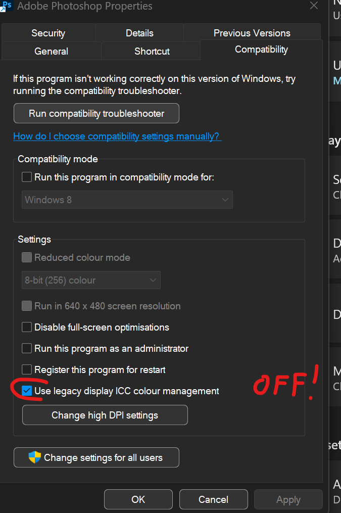 Photoshop displays colour wrong (Green tint) - Adobe Product Community - 12025605
