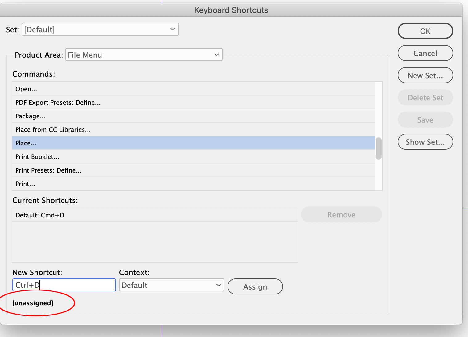 Solved: Ctrol+D not working in Indesign - Adobe Community - 14346319