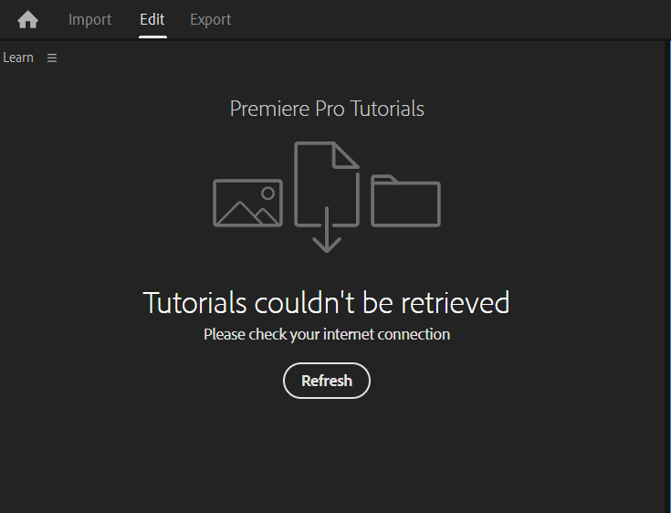 Panel de aprendizaje/tutoriales en Premiere pro 20... - Adobe Product Community - 14350676