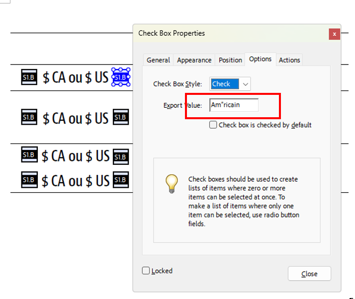 Indesign Interactive Form: check box button value ... - Adobe Product ...