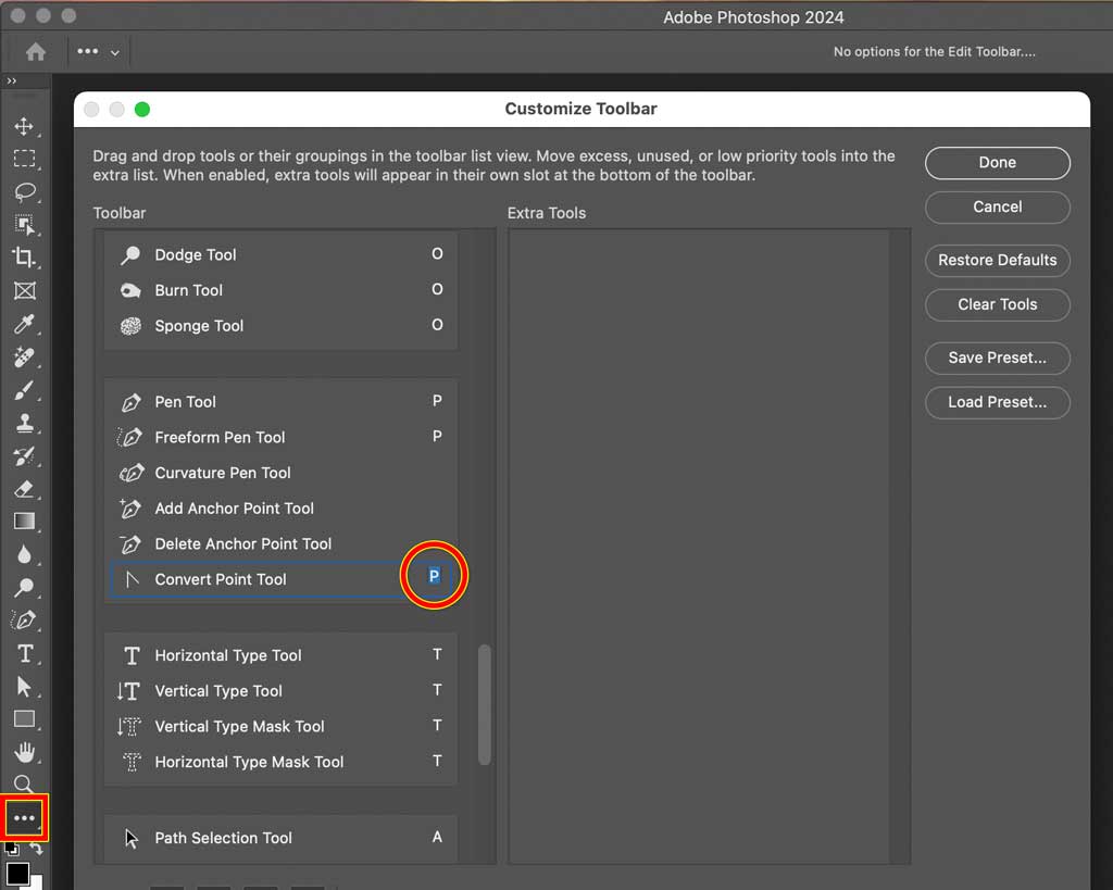 Solved: Create shortcut for Convert Point Tool - Adobe Product ...
