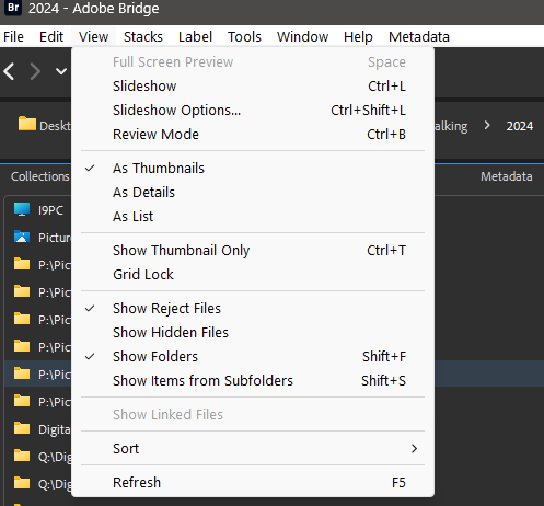adobe bridge - sort by folders - Adobe Product Community - 14393839