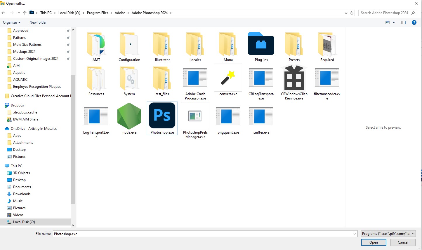 Solved: PSD Files opening with Photoshop CS6 and not Photo... - Adobe ...
