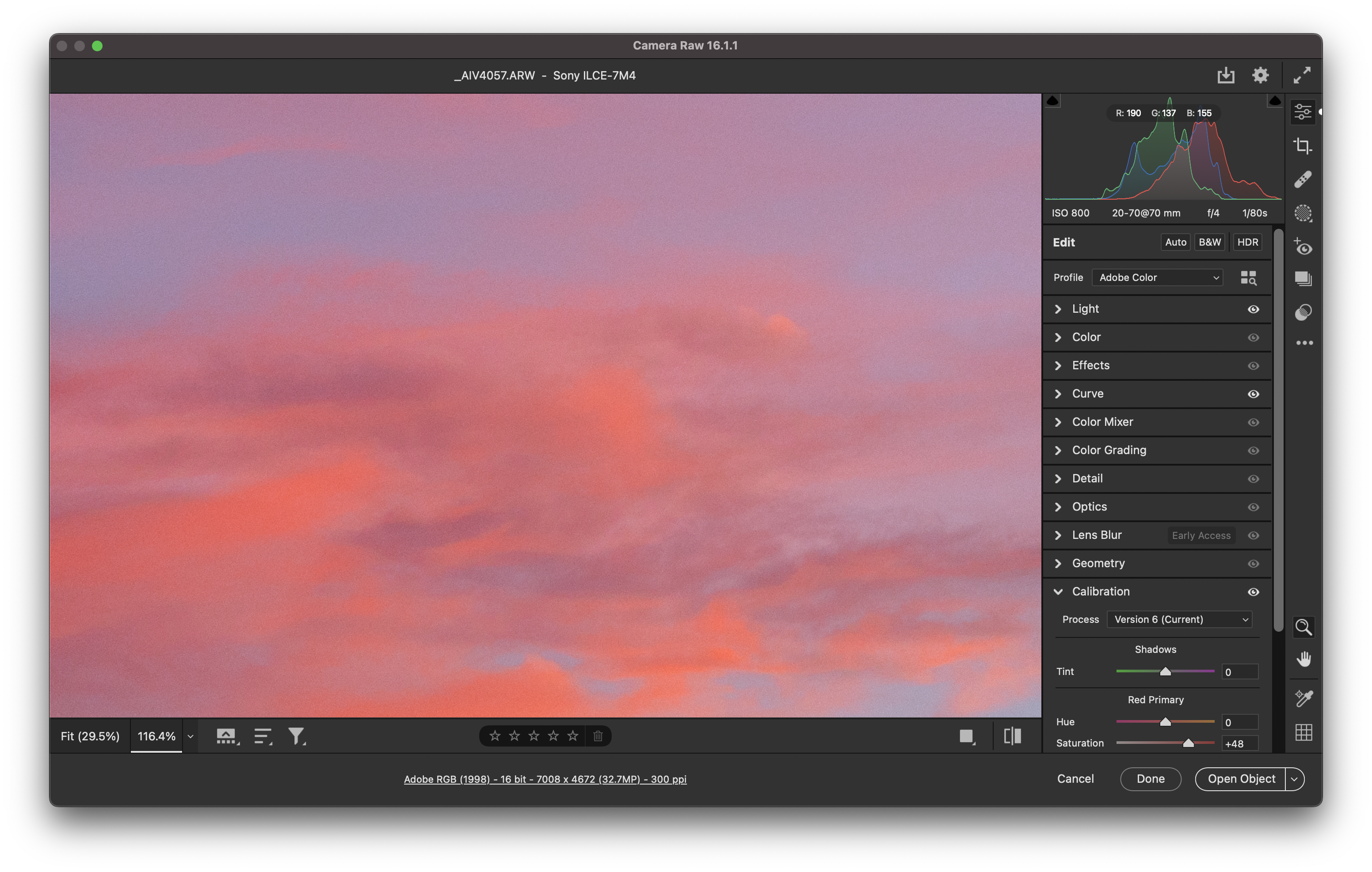 Sony Camera matching Color Profiles render cloud g... - Adobe Community ...