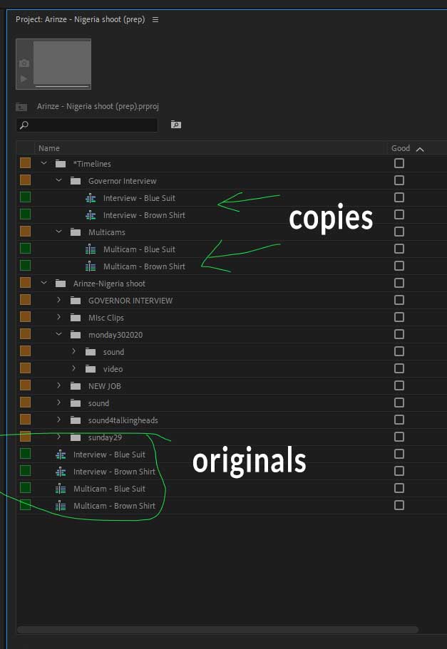 Project panel copy issue - Adobe Community - 14409107