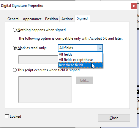 Lock fields after digital signature - Adobe Product Community - 14410122