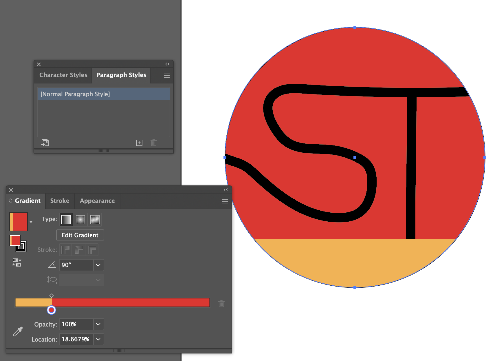 How do I make a circle 2 different colors - Adobe Product Community ...