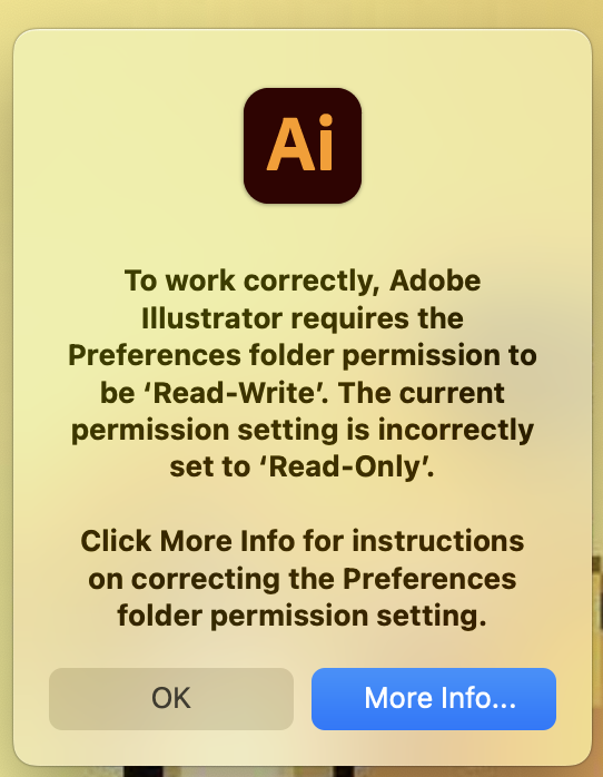 Solved: Preferences Read/Write Permissions Error - Adobe Product ...