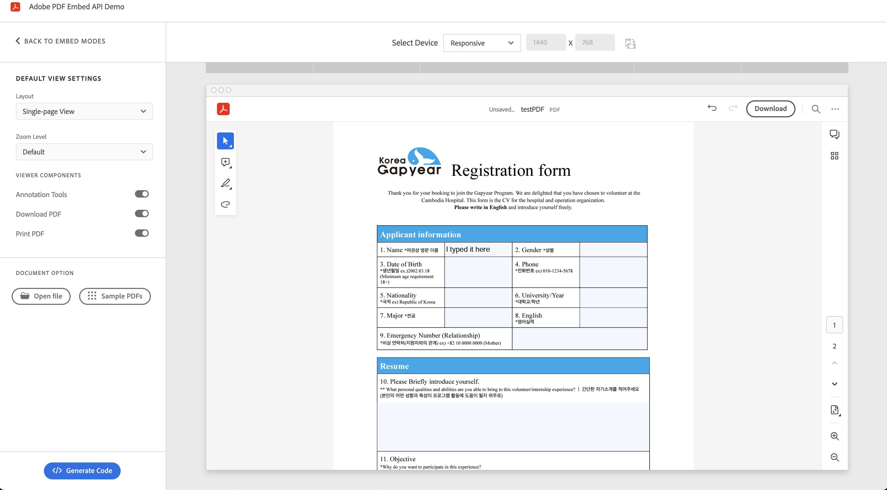 Re: adobe pdf embed api disable click next page wh... - Adobe Product ...