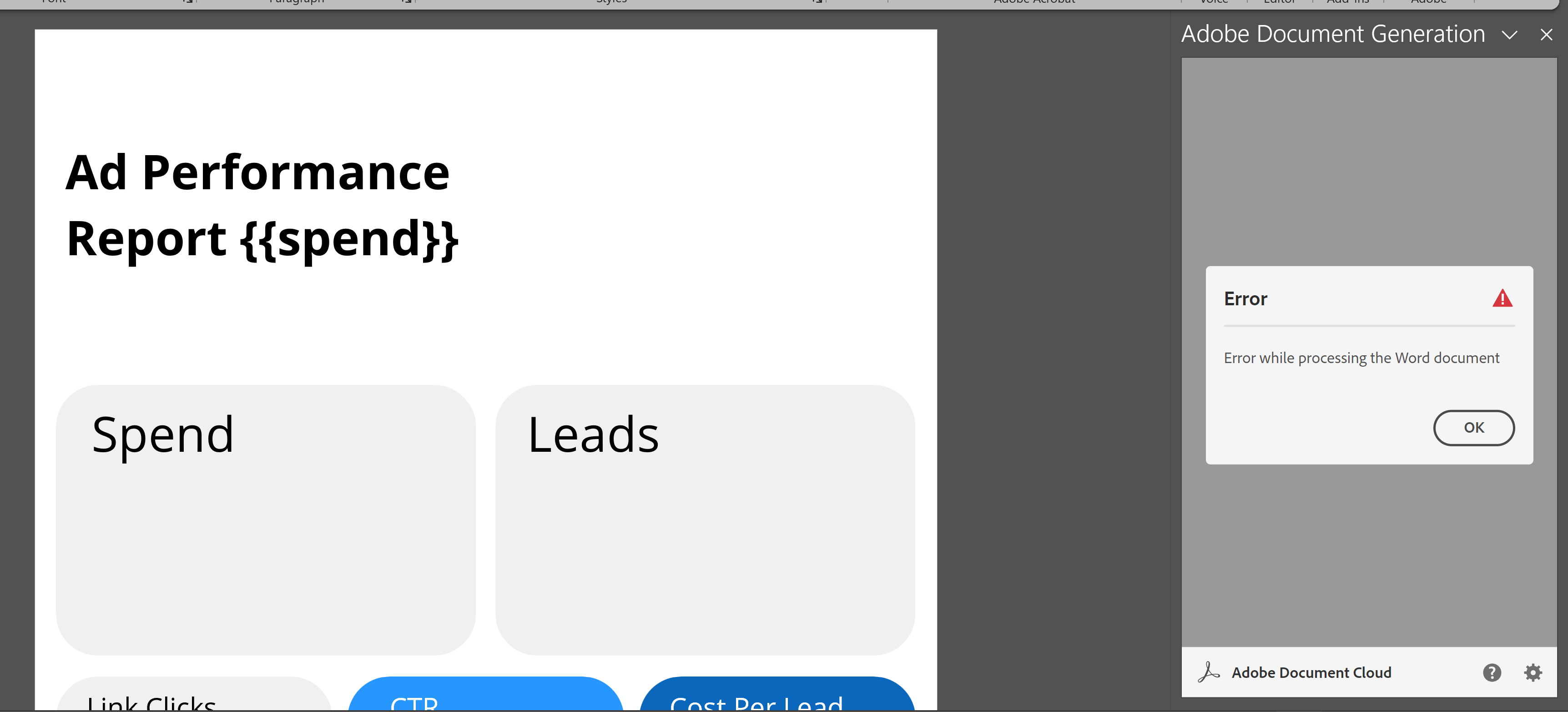 Error while processing document - Adobe Document G... - Adobe Product Community - 14431857