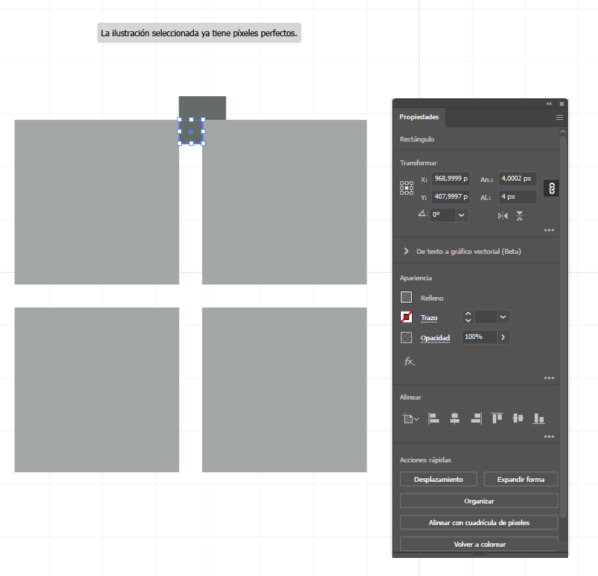 Snap to pixel and perfect pixels are not working. - Adobe Community ...